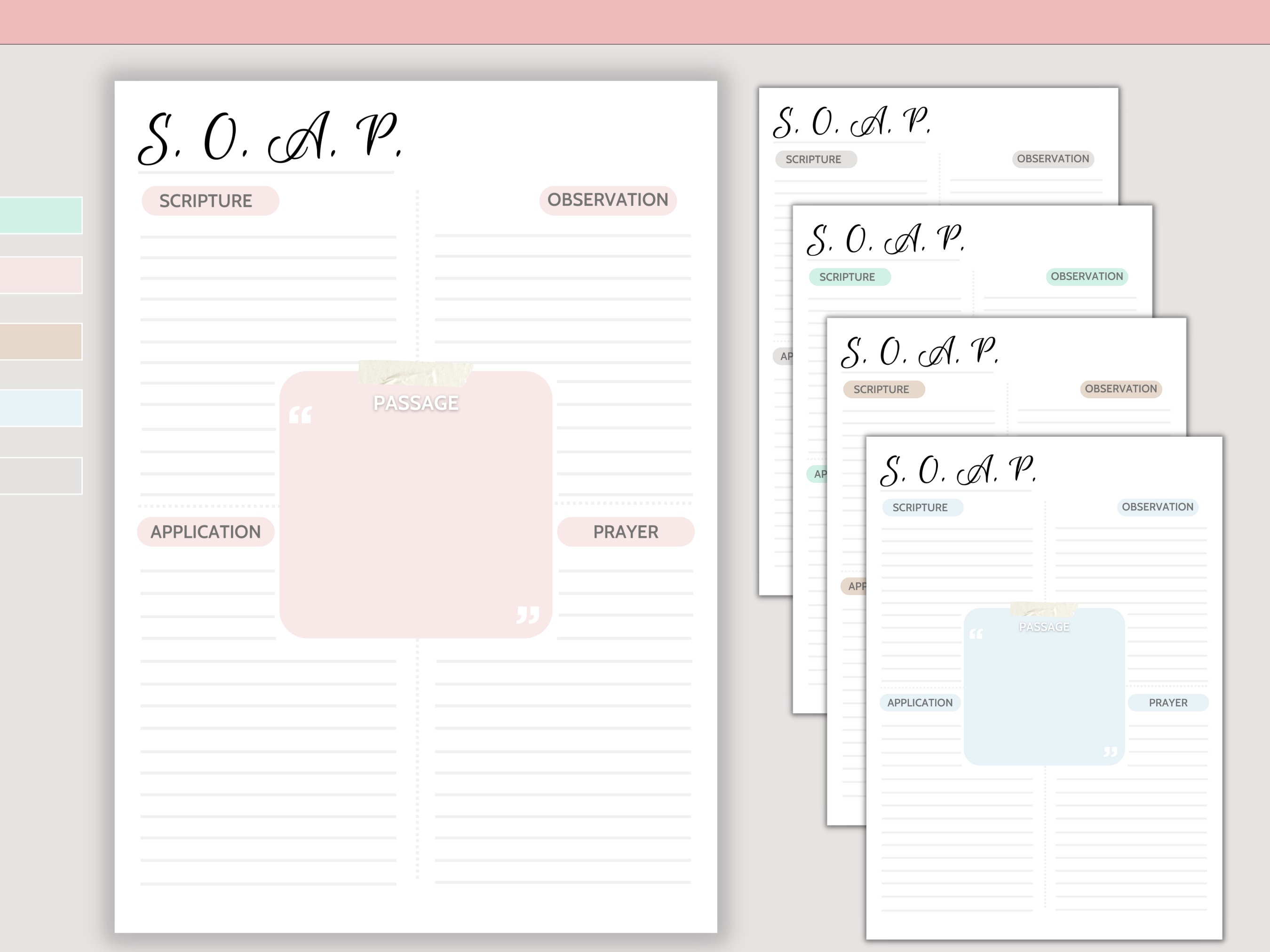 Bible Study Printable | Digital Bible Template | Bible Summary | SOAP ...