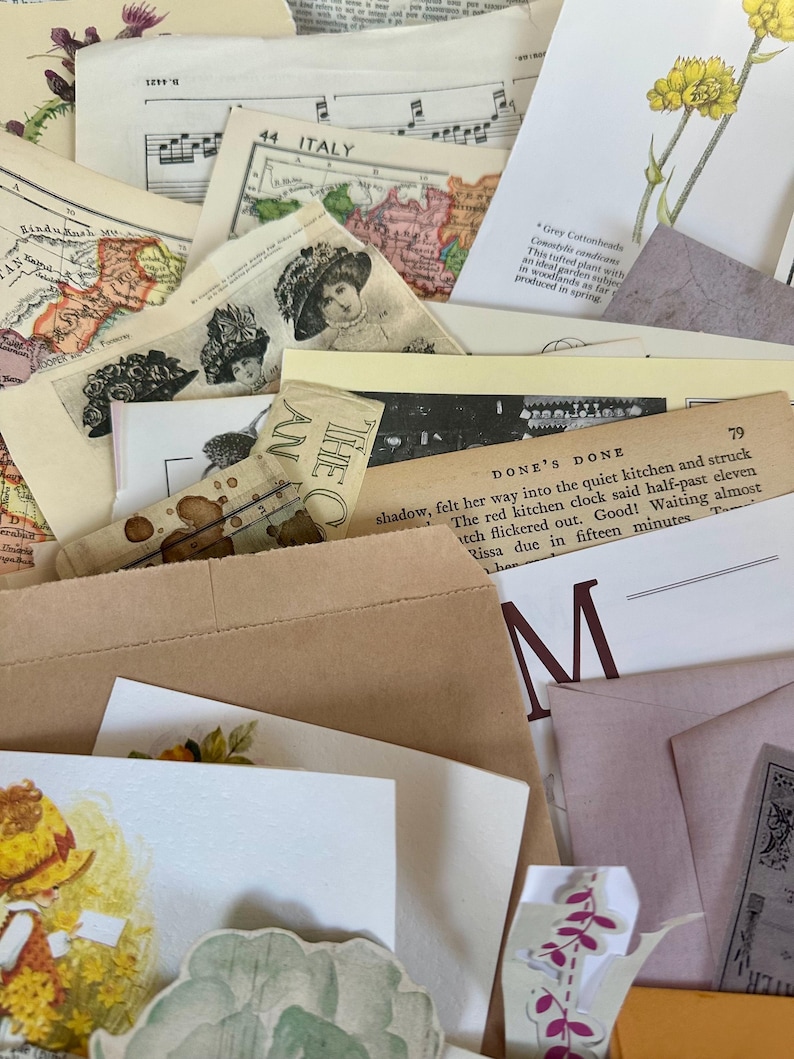 100+ Assorted Vintage Ephemera Lots for Junkjournaling/scrapbooking ...
