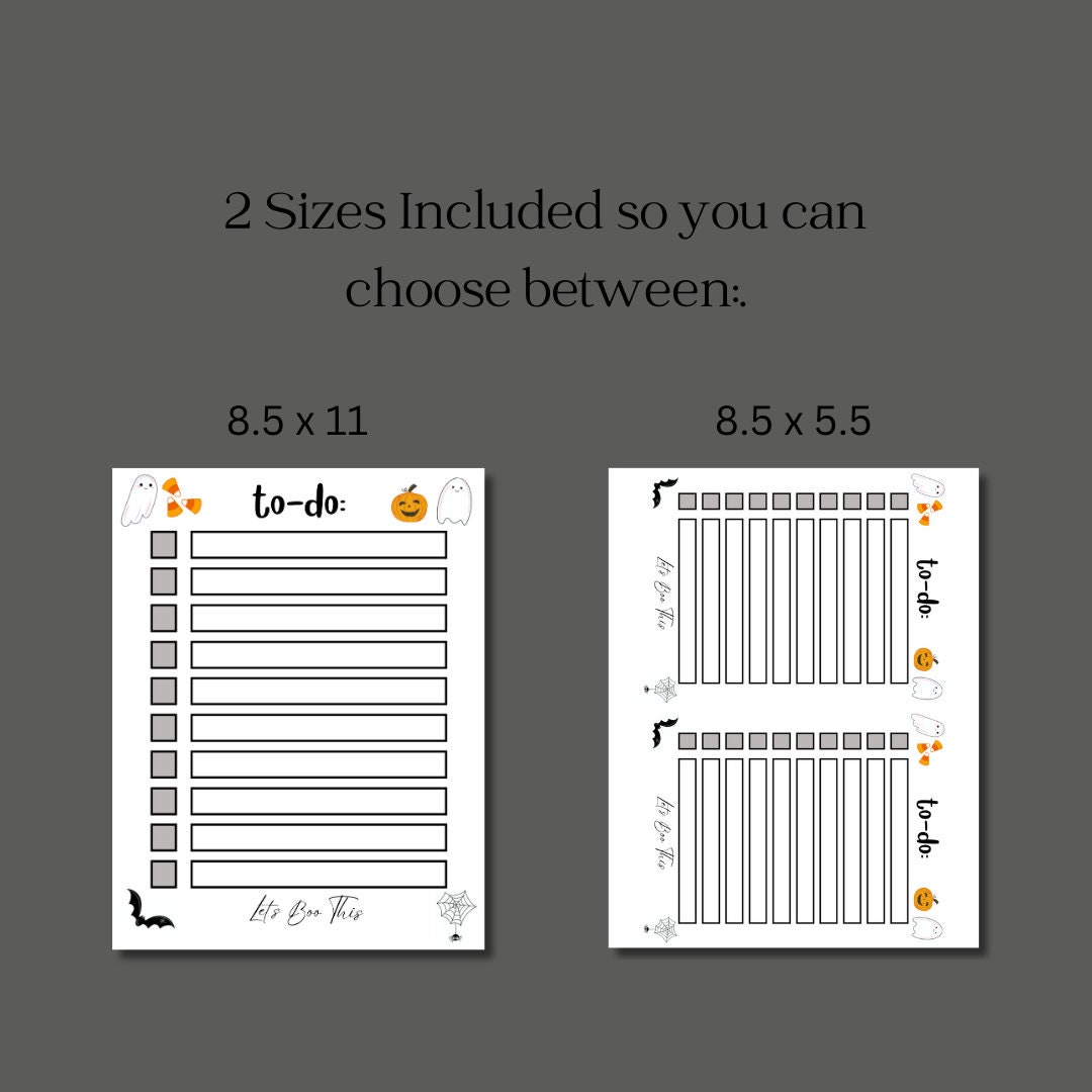 Spooky Halloween To-do List Printable Instant Download - Etsy