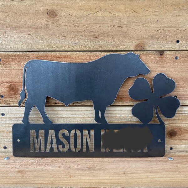 Metal Cow Sign - Etsy