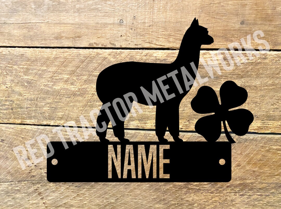 Alpaca Personalized Sign Alpaca Fair Sign Metal Alpaca - Etsy