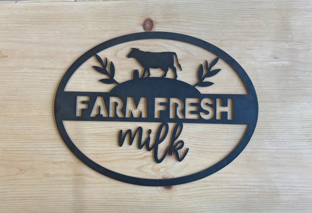 Farm Fresh Milk Metal Sign Farm Sign Dairy Cow Sign Dairy Farm Sign - Etsy