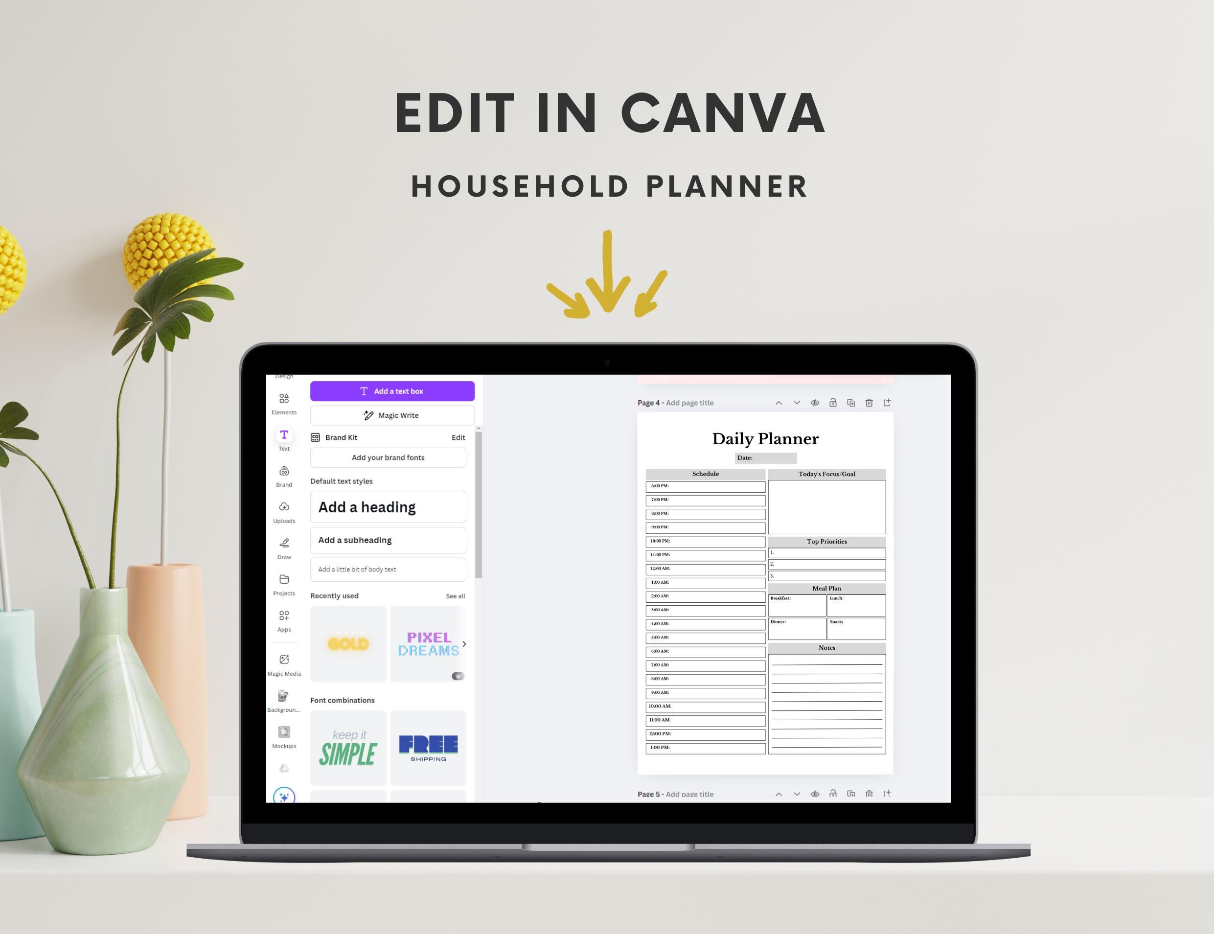 Household Planner Editable | Printable Home Management Binder | Budget ...