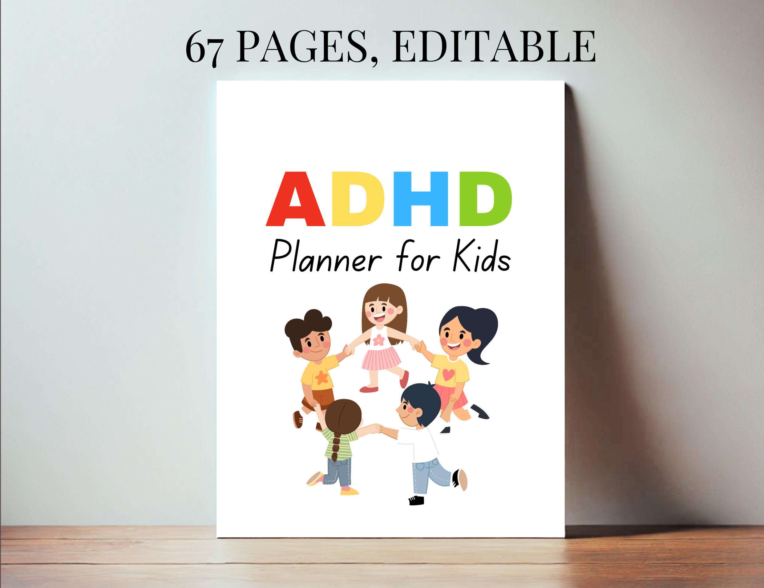 ADHD Kids Planner, Editable Colorful Routine, Fun Activity, Goal ...