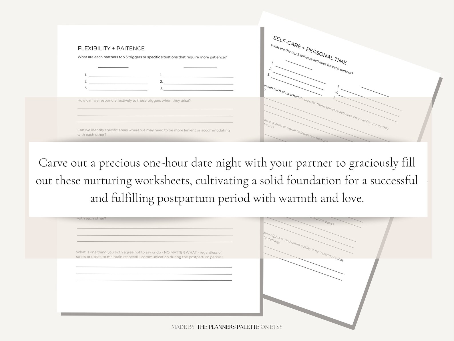 Postpartum Marriage Worksheet | Keep Your Relationship on Track ...