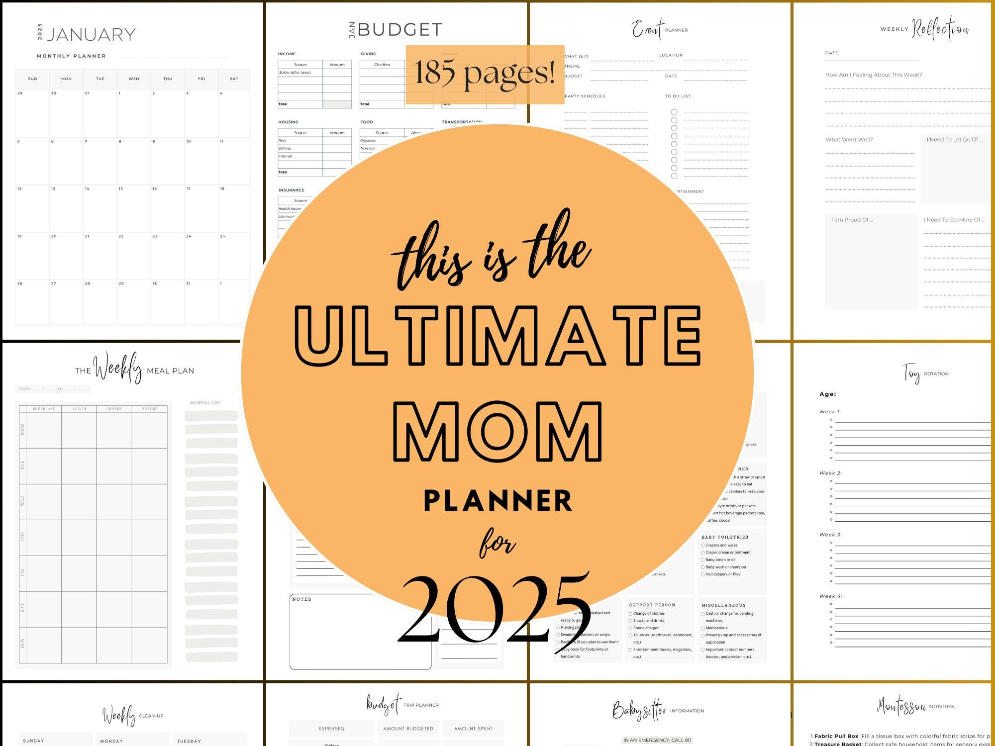 Ultimate Mom Master Planner | 2025 Planner | Home + Life Organizer ...
