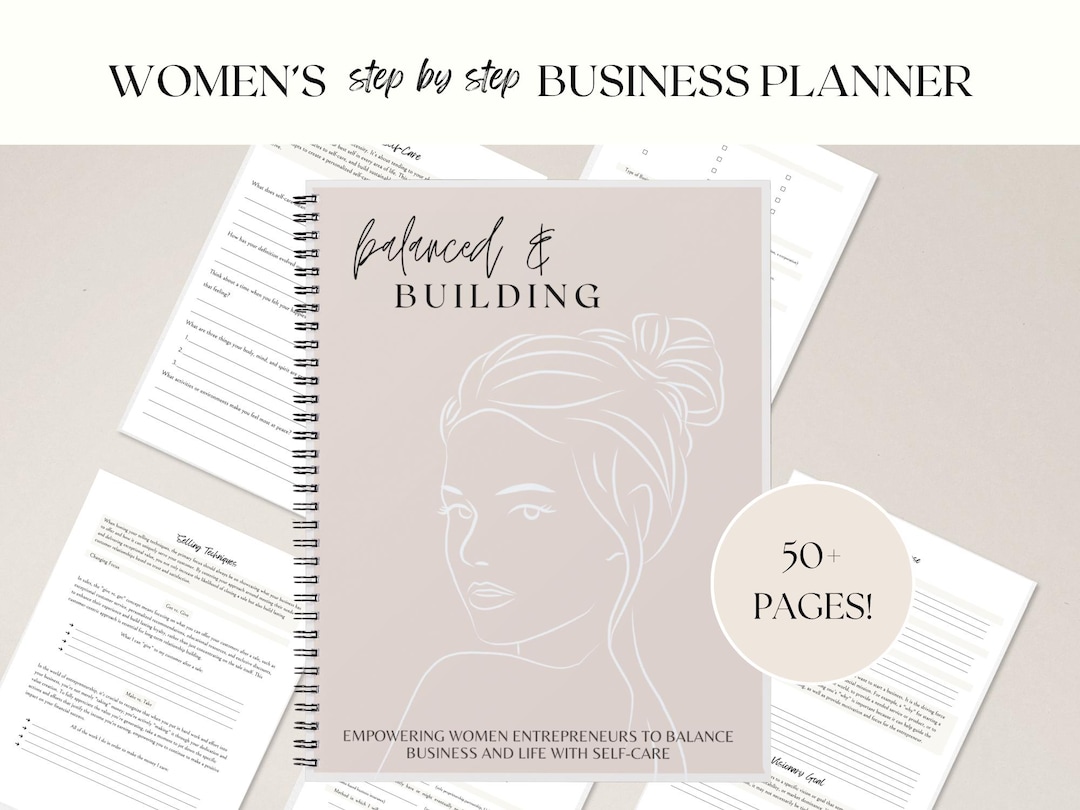 Step-by-step Business Planner | Women Entrepreneur and Selfcare Planner ...