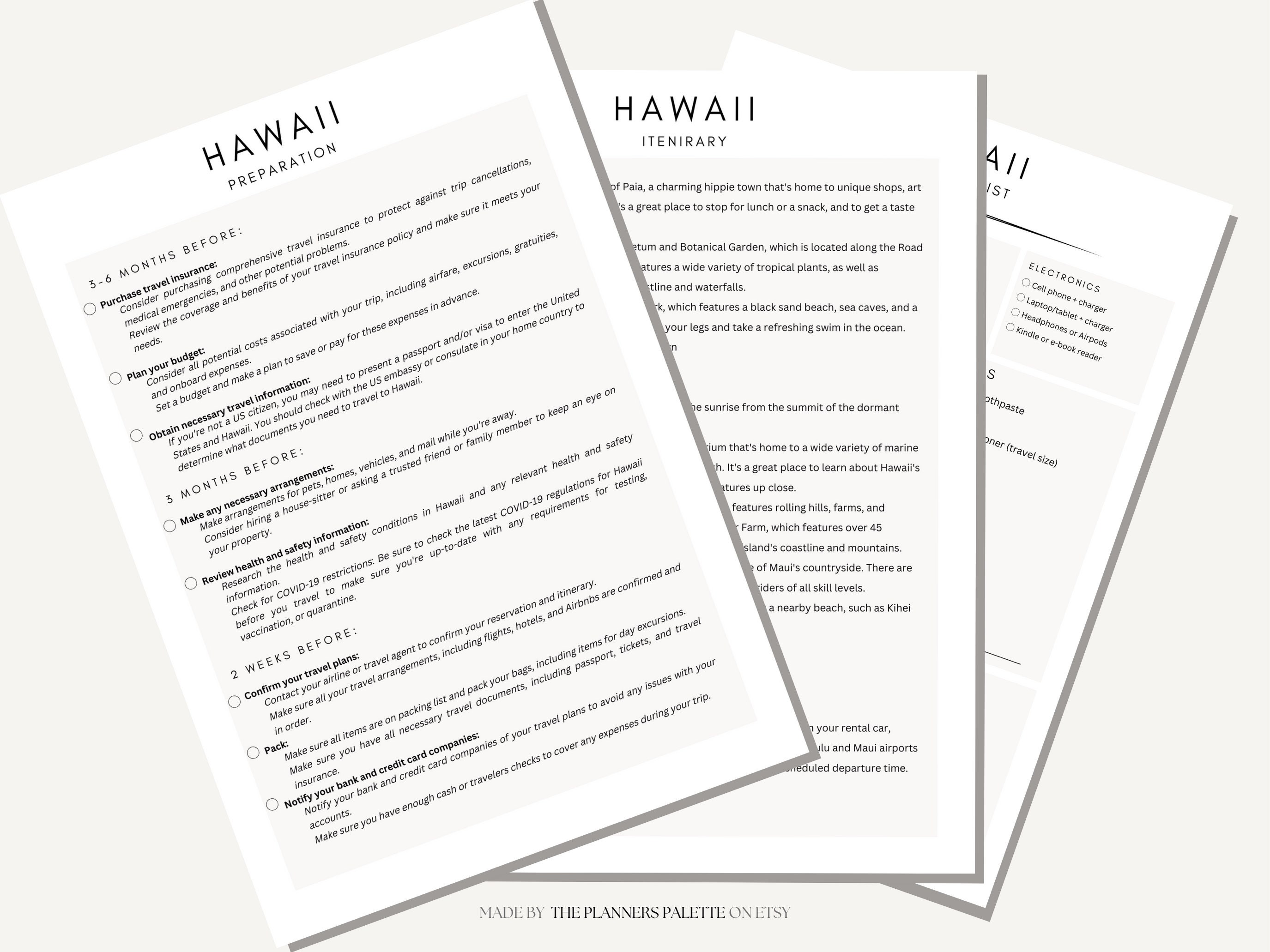Hawaii Packing List + Itinerary | 7 Day Minimalist Preparation ...