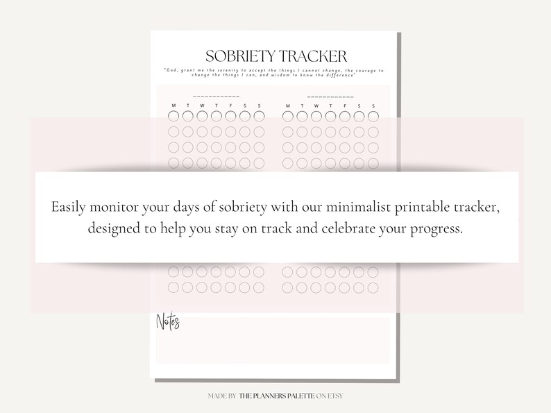 Simple Sobriety Tracker | Keep Track of Your Progress | Minimalist ...