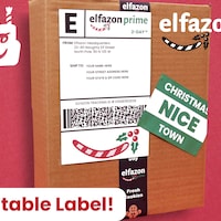 Printable Mini Elfazon Package Template With Tape and Label, Miniature ...