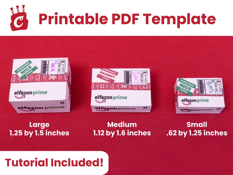 Instant Download Printable Christmas Elf Prop Miniature Elfazon Prime ...