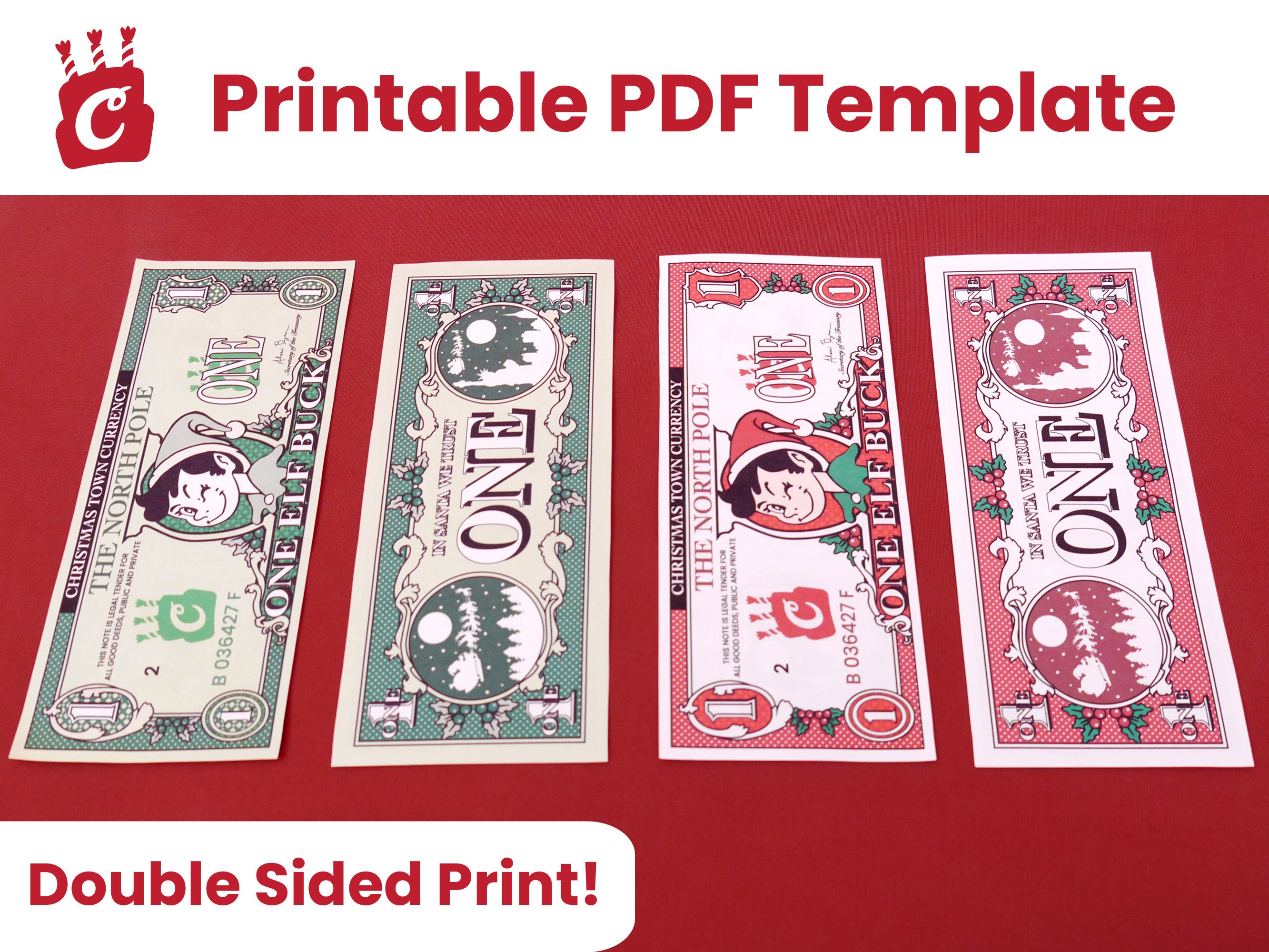 Printable Elf Bucks: Christmas Good Deed Dollars, Elf Prop (PDF) - Etsy