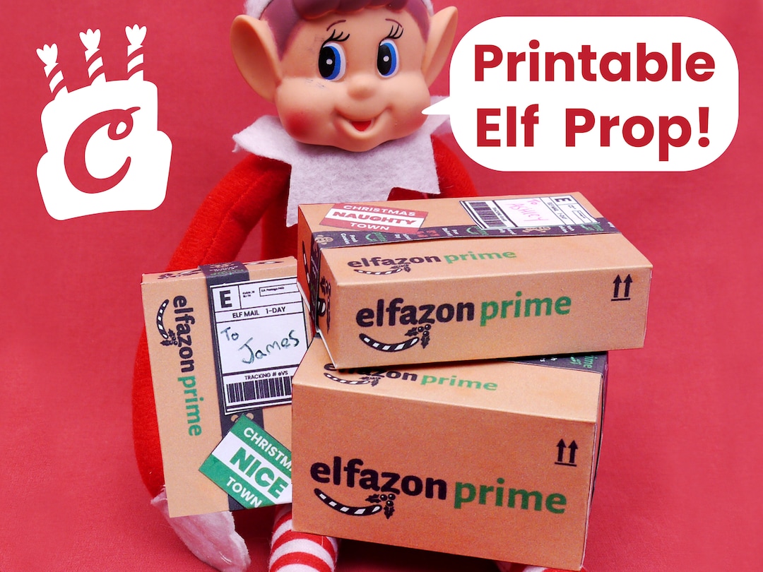 Instant Download Printable Christmas Elf Prop Miniature Elfazon Prime ...