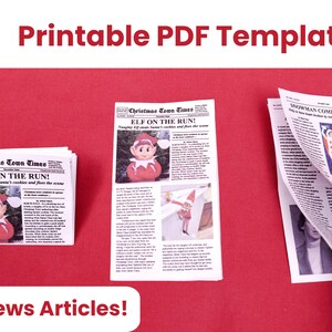 Instant Download Printable Christmas Town Newspaper Elf Prop Miniature ...