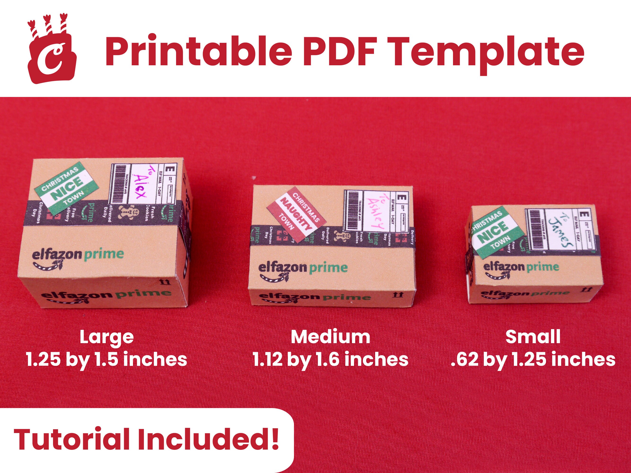 Instant Download Printable Christmas Elf Prop Miniature Elfazon Prime ...