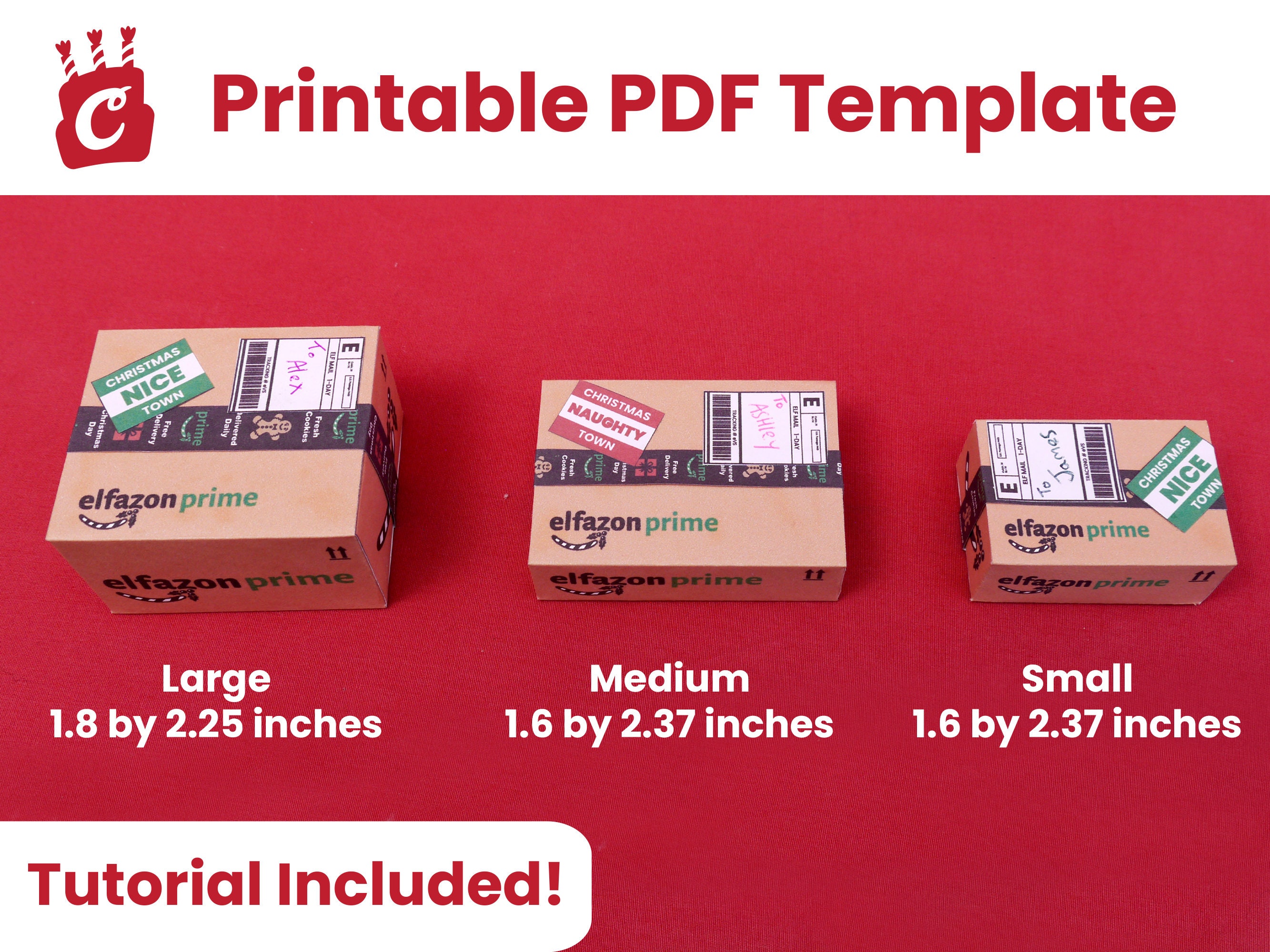 Miniature Elfazon Prime Boxes: Elf Prop Printable (PDF Template) - Etsy