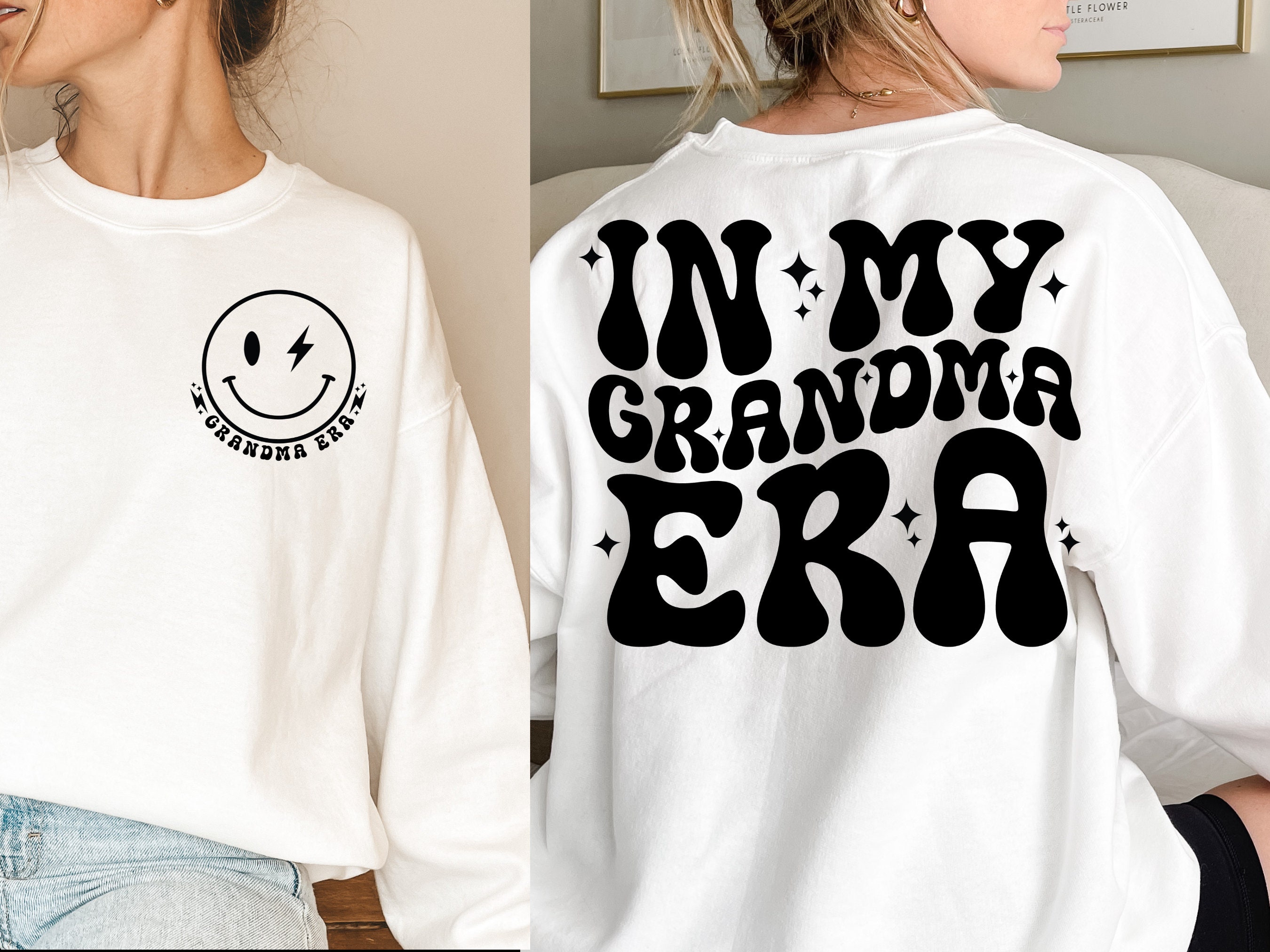 In My Grandma Era Svg, Wavy-retro Text Png, Funny Grandma Svg, Trendy ...