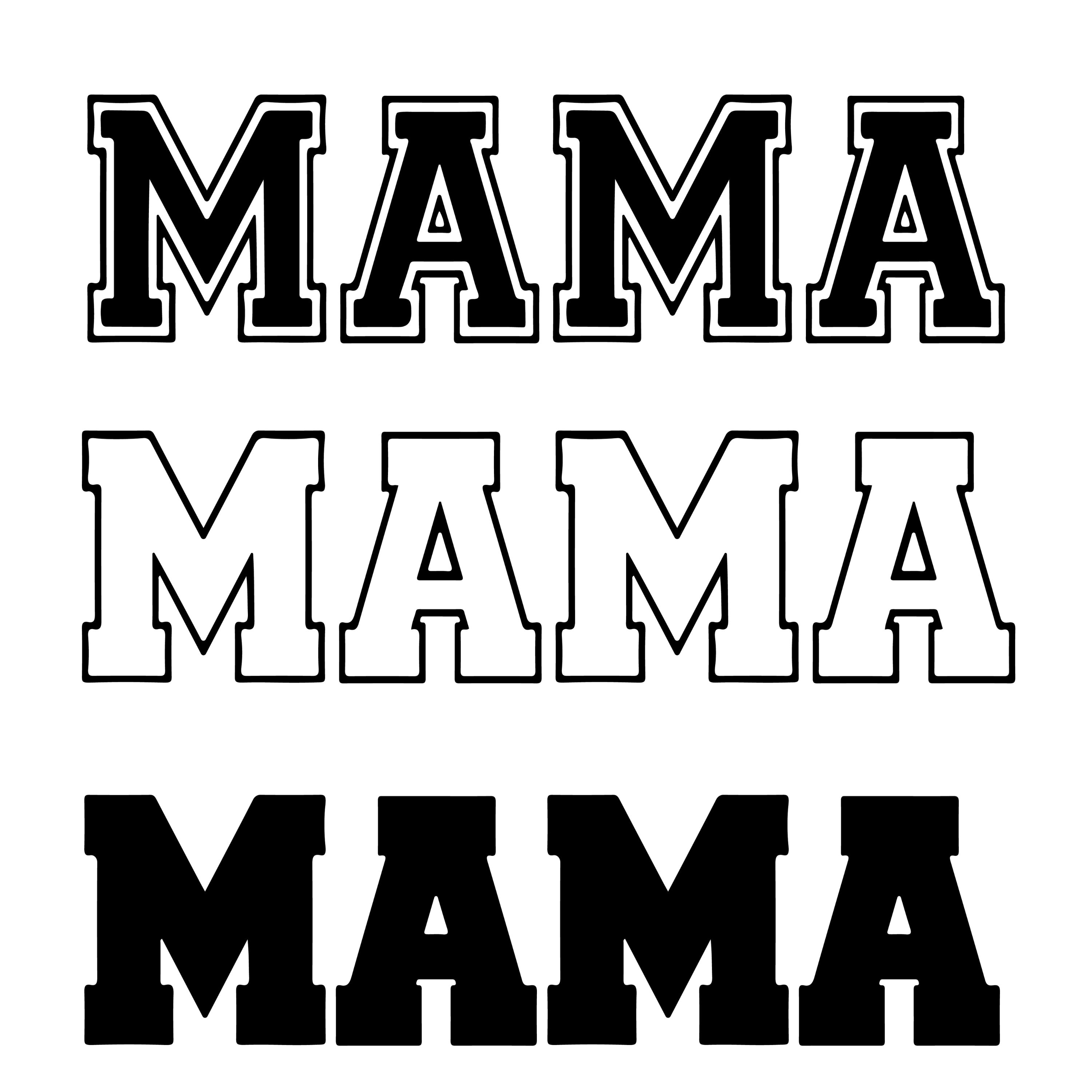 Varsity Mama Svg Bundle, Mama Outline, Mama Arched Font, Trendy Mom Svg ...