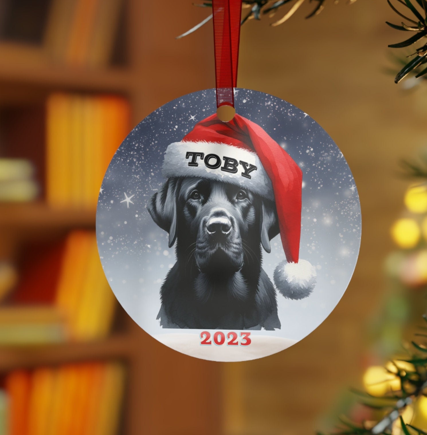 Personalized Black Lab Christmas Ornament: Custom Pet Name - Etsy
