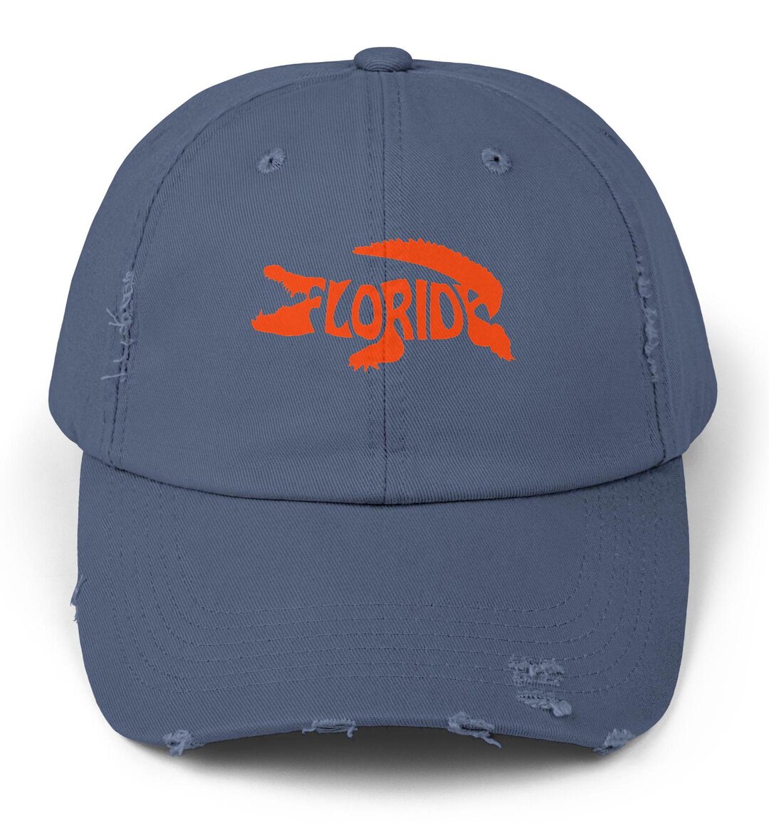 Florida Alligator Distressed Cap Gator Hat, Sport Hat, Florida Life ...