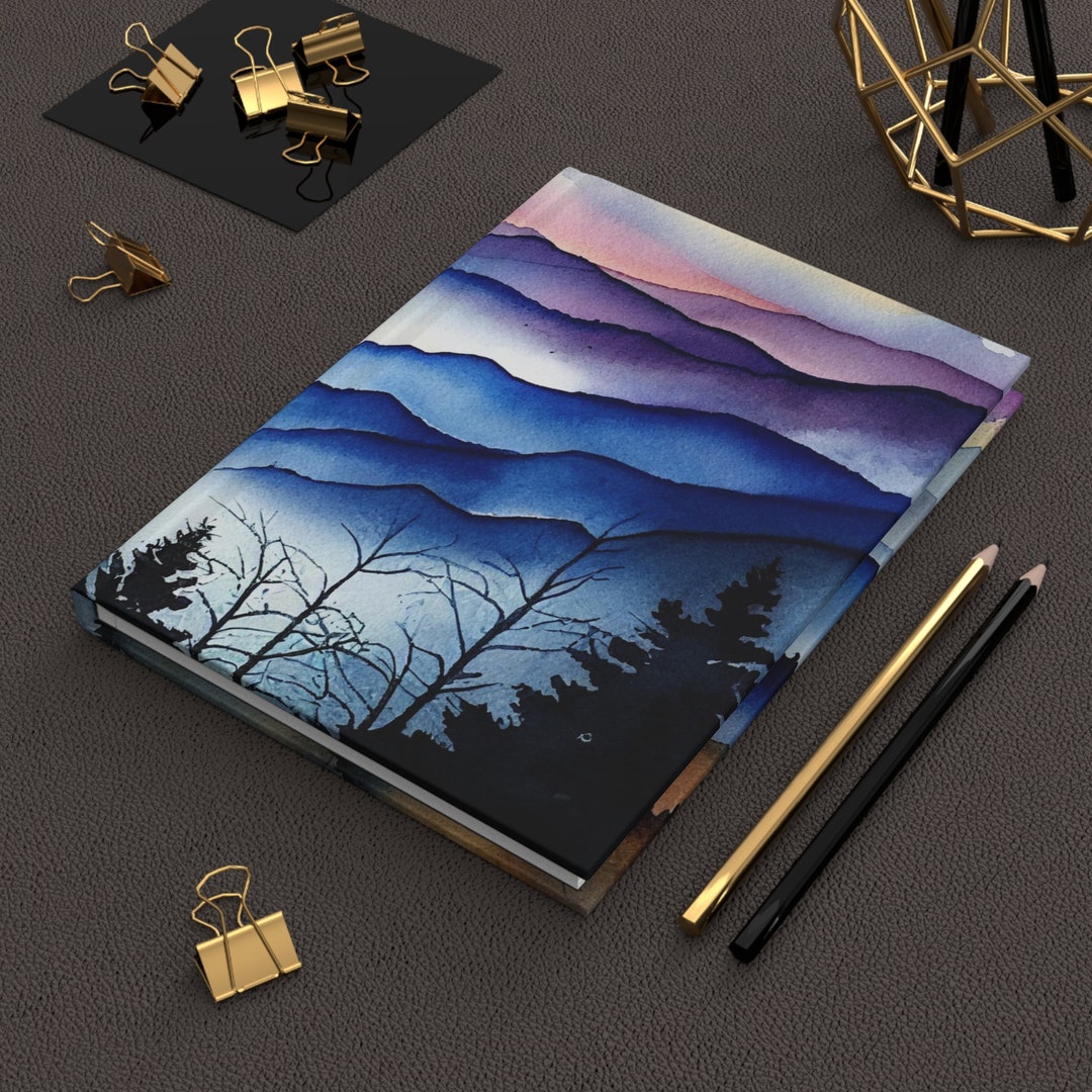 Blue Ridge Mountains Journal: Watercolor Landscape, Matte Hardcover - Etsy
