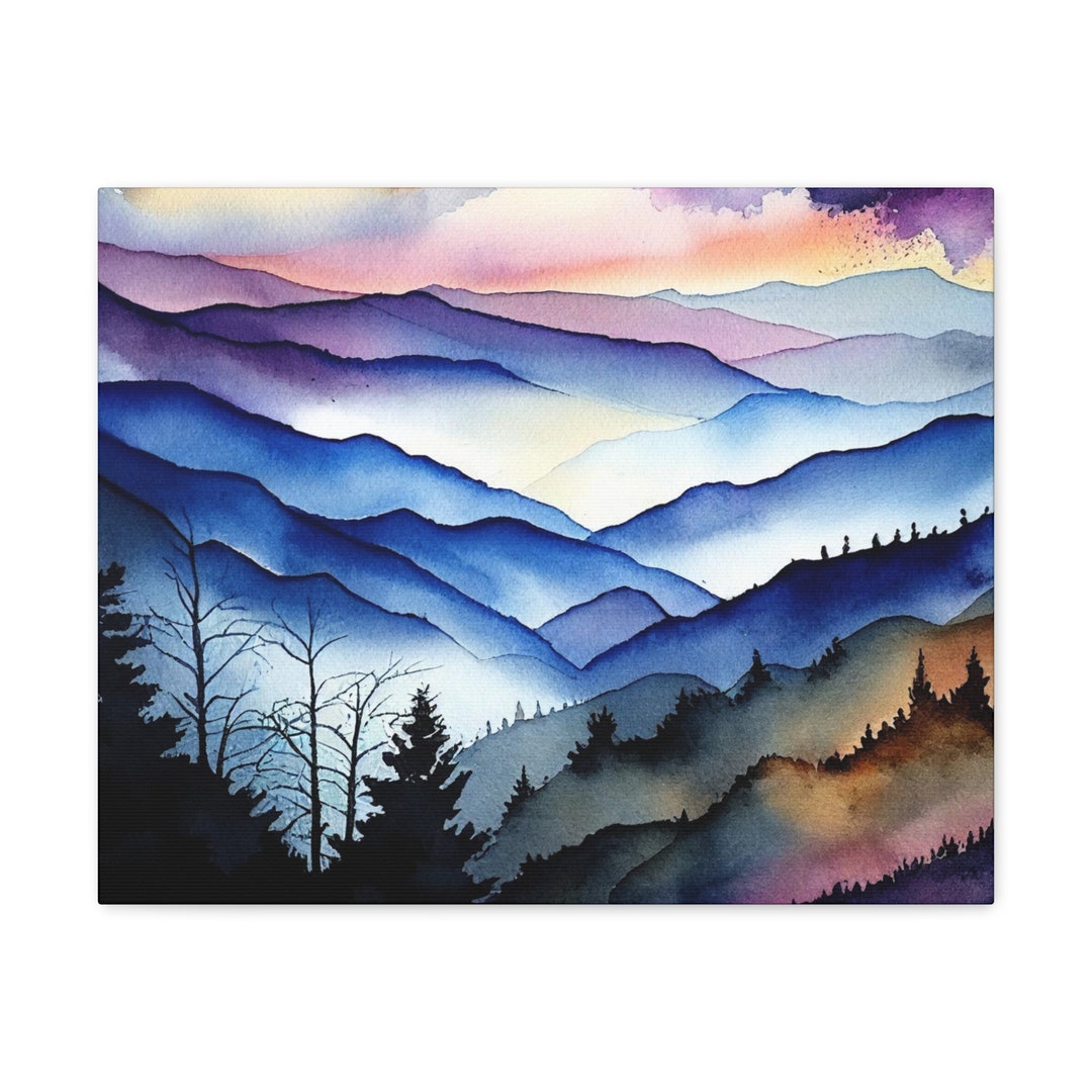 Blue Ridge Mountain Gallery Canvas Art - Cabin Wall Art Blue Ridge ...