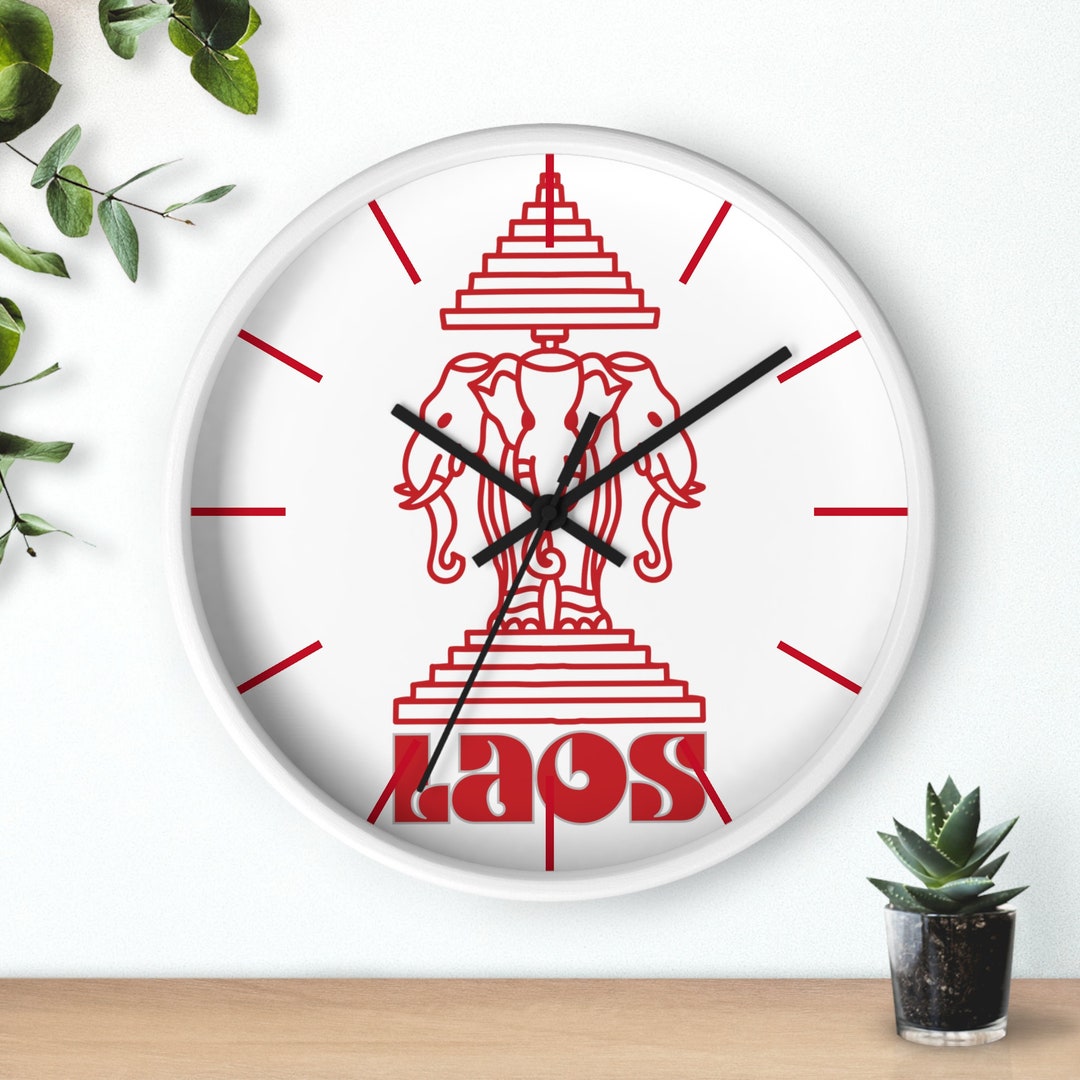 Laos 3headed Elephant Wall Clock, Wall Clock, Home Decor Clock ...