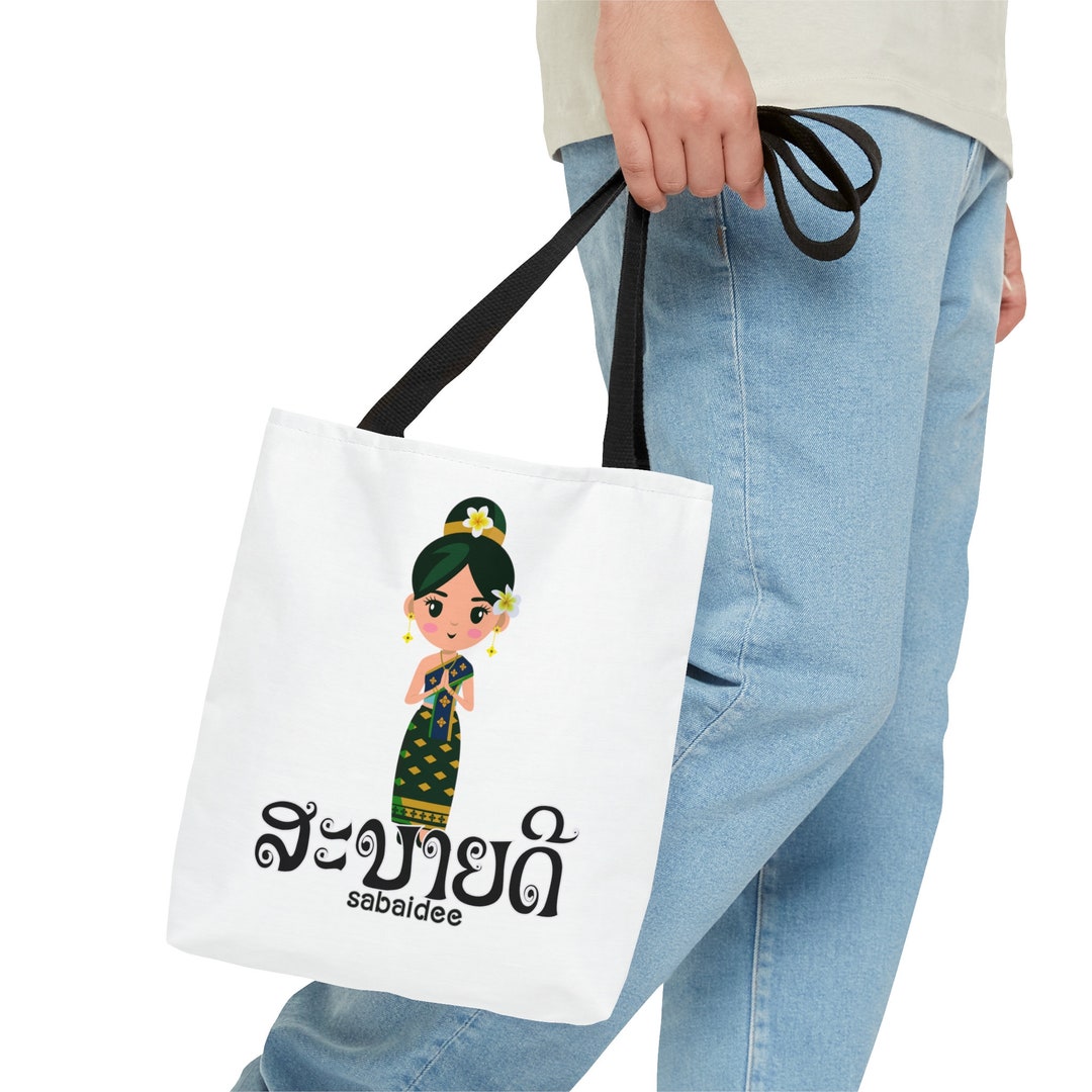 Lao Girl Sabaidee Tote Bag: Laos Gift for Mom - Etsy