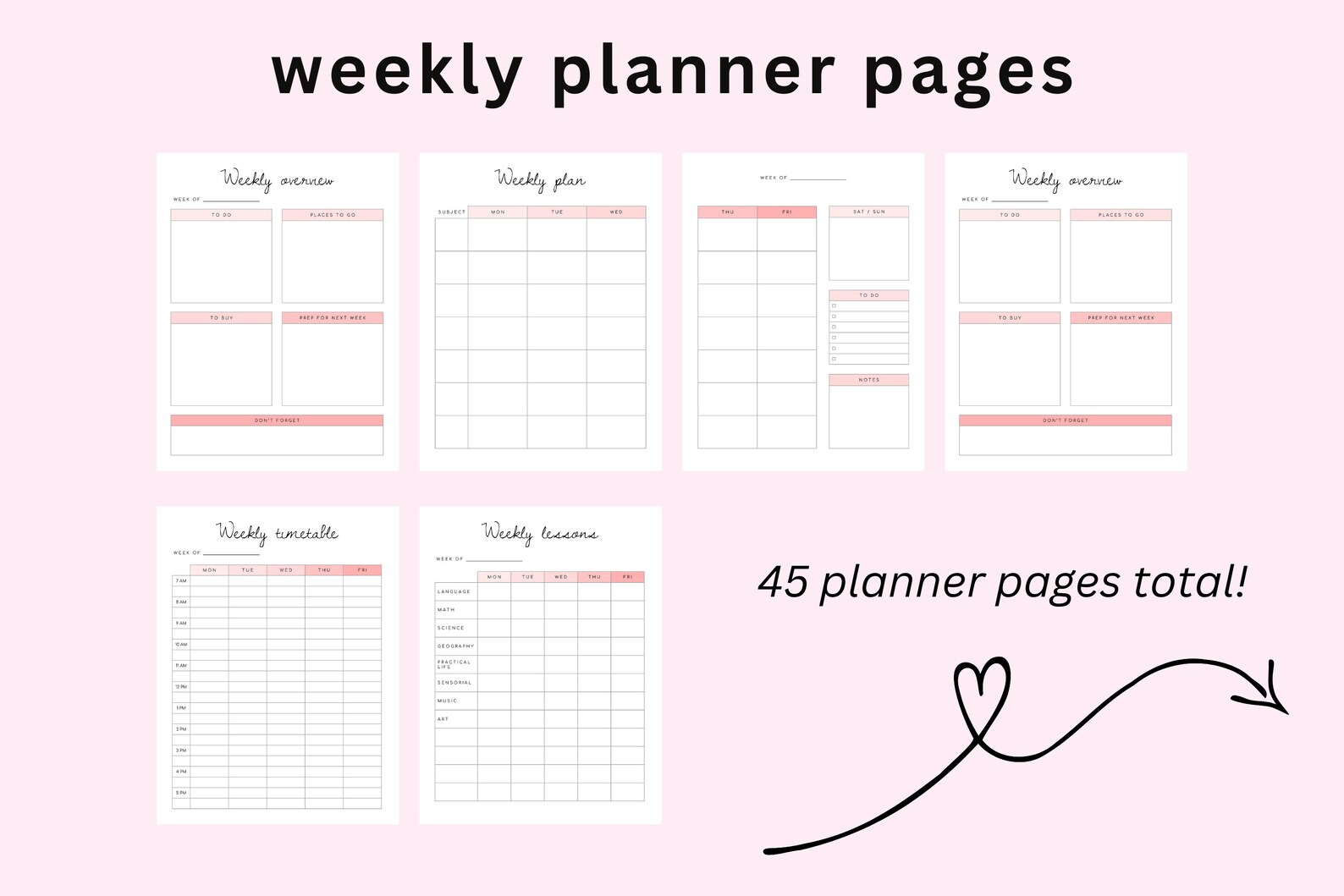 Homeschool Planner Printable, Homeschool Schedule, Homeschool Daily ...