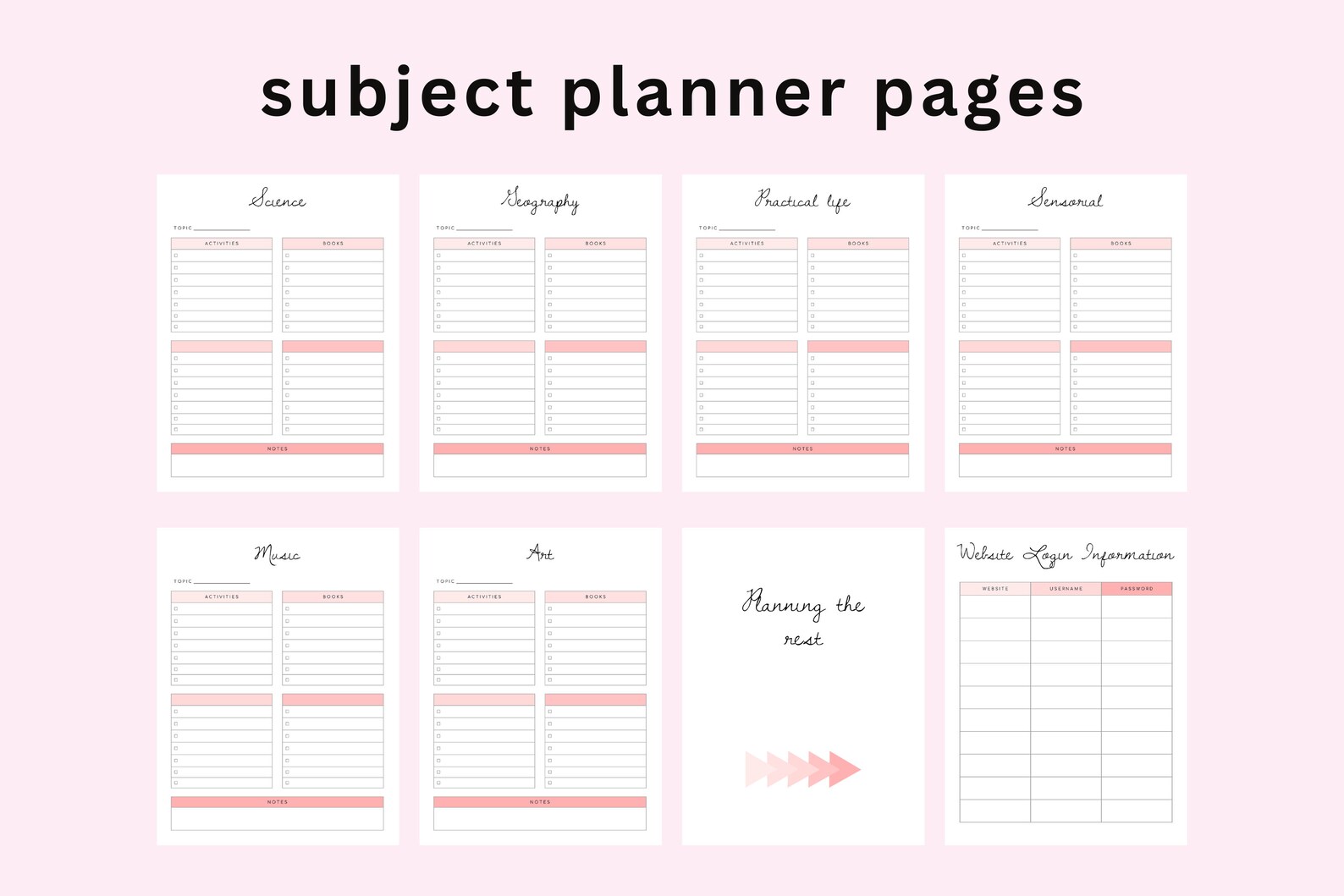 Homeschool Planner Printable Homeschool Schedule Homeschool - Etsy