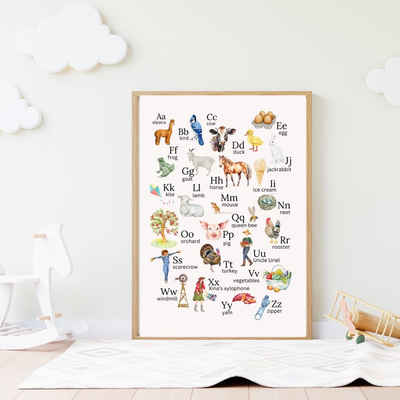 Farm Animal Alphabet Nursery Art | Printable Digital Download ...