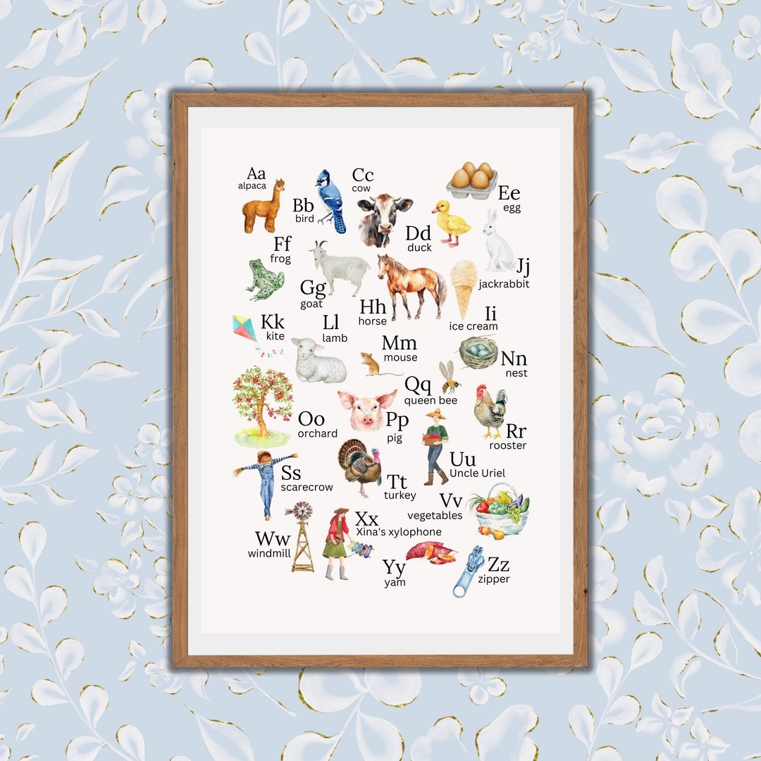 Farm Animal Alphabet Nursery Art | Printable Digital Download ...