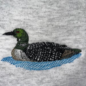 Loon Embroidered Sweatshirt - Etsy