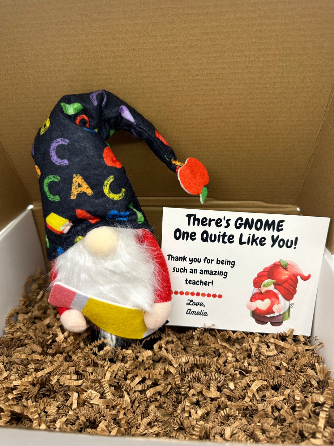 Teacher Gnome Gift Box Custom, Teacher Appreciation Week Gift, Gift ...