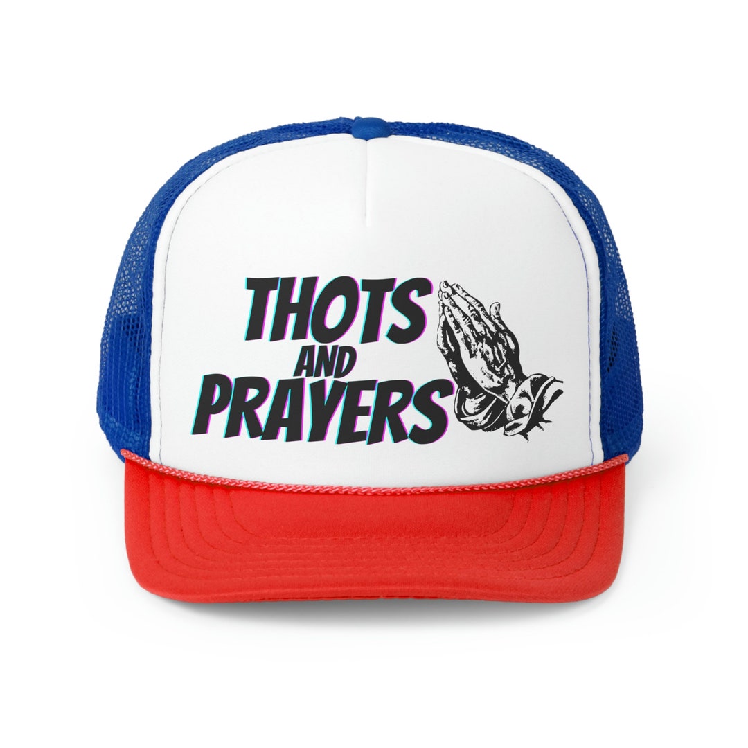 Thots and Prayers Trucker Cap, Trucker Hat, Mesh Hat - Etsy