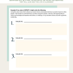 Identify Your Core Values Workbook - Career Decision Making Workbook ...