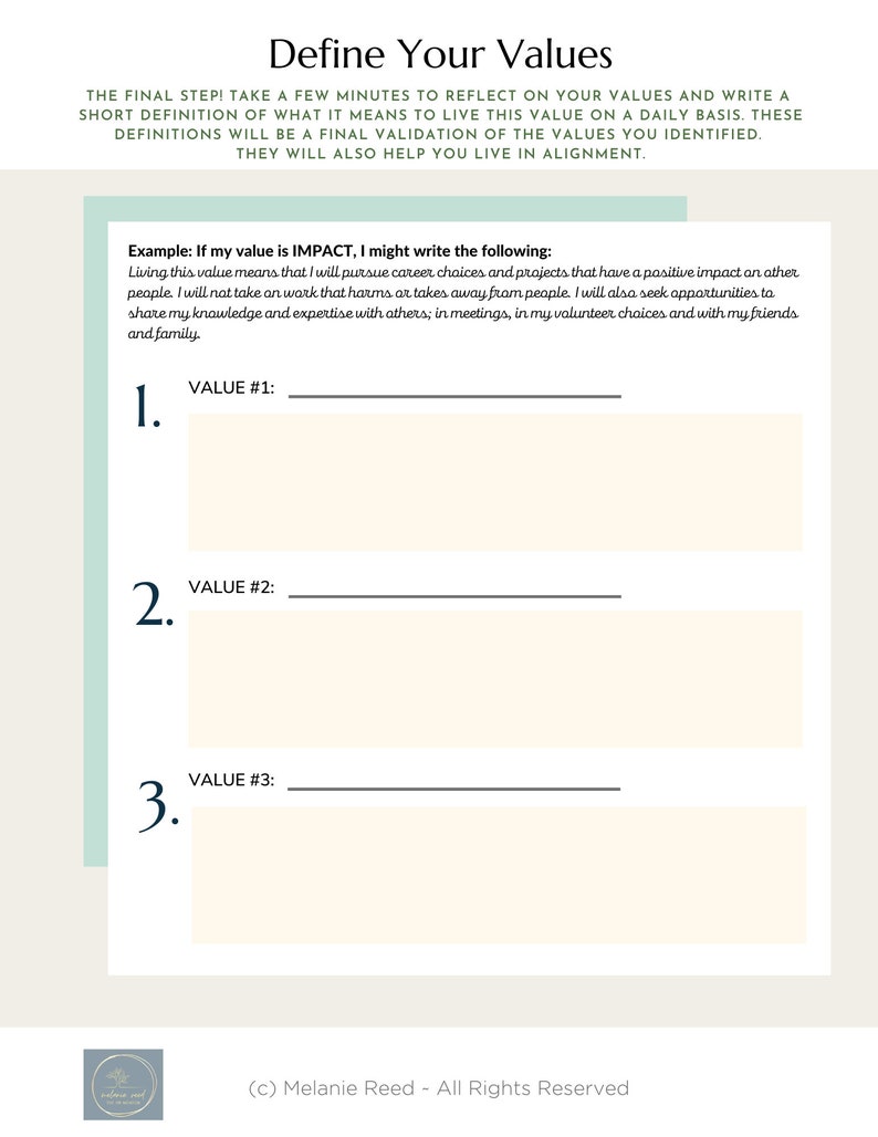 Identify Your Core Values Workbook - Career Decision Making Workbook ... Identify Your Core Values Workbook - Career Decision Making Workbook ...