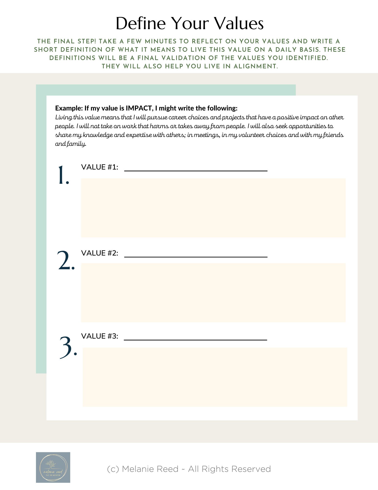 Identify Your Core Values Workbook - Career Decision Making Workbook ... Identify Your Core Values Workbook - Career Decision Making Workbook ...