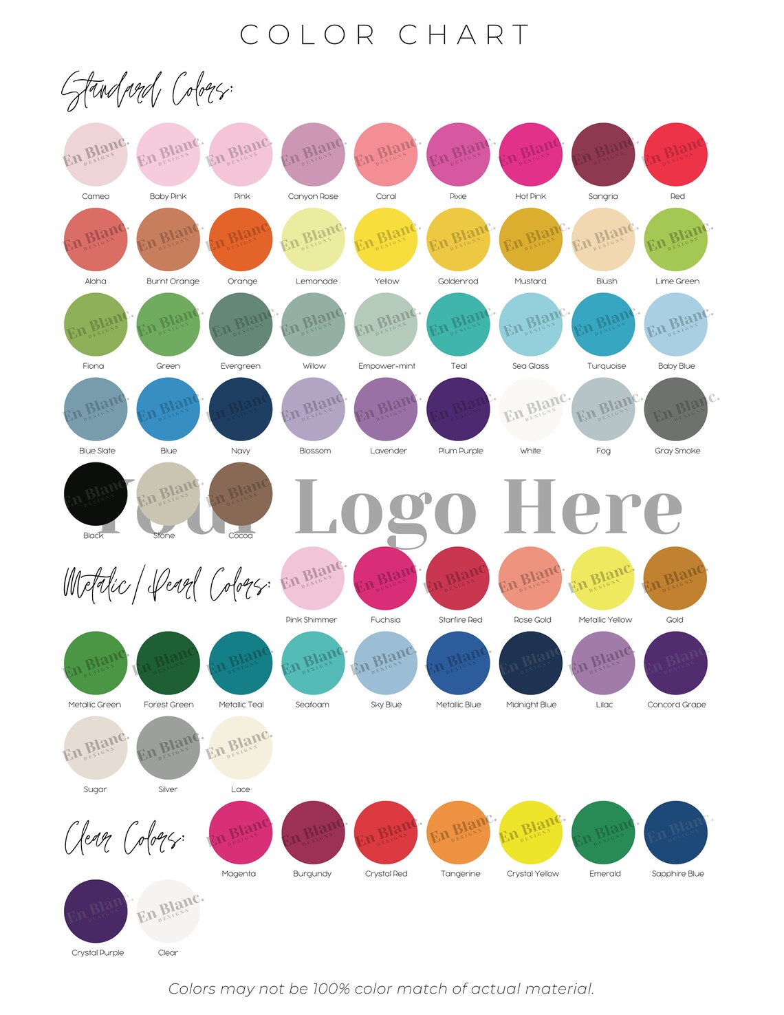 Tuftex Balloons Color Chart - Customizable Canva Template - Balloons ...