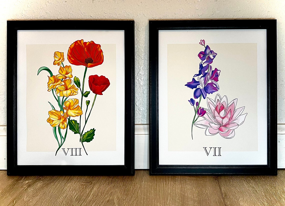 Digital Birth Month Flower Print August Birth Flower Digital Print ...