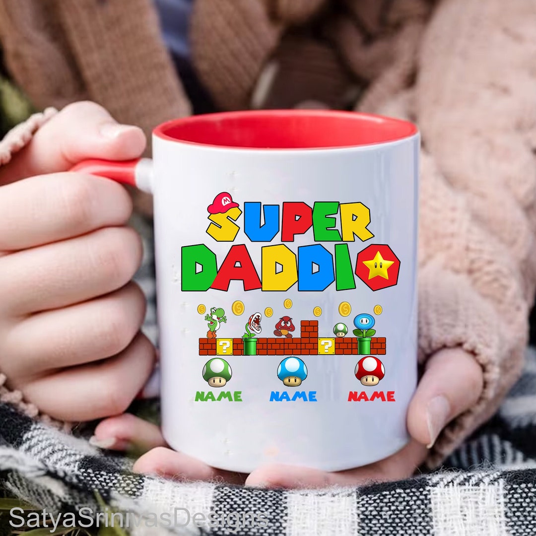 Super Daddio Png Fathers Day Png Mug Super Mario Dad Png - Etsy