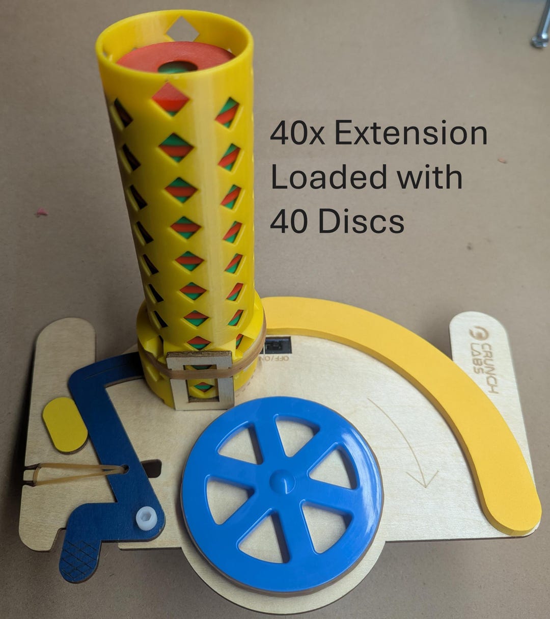 20 or 40 Disc Extension Tube and Discs for Crunchlabs Disc Launcher ...