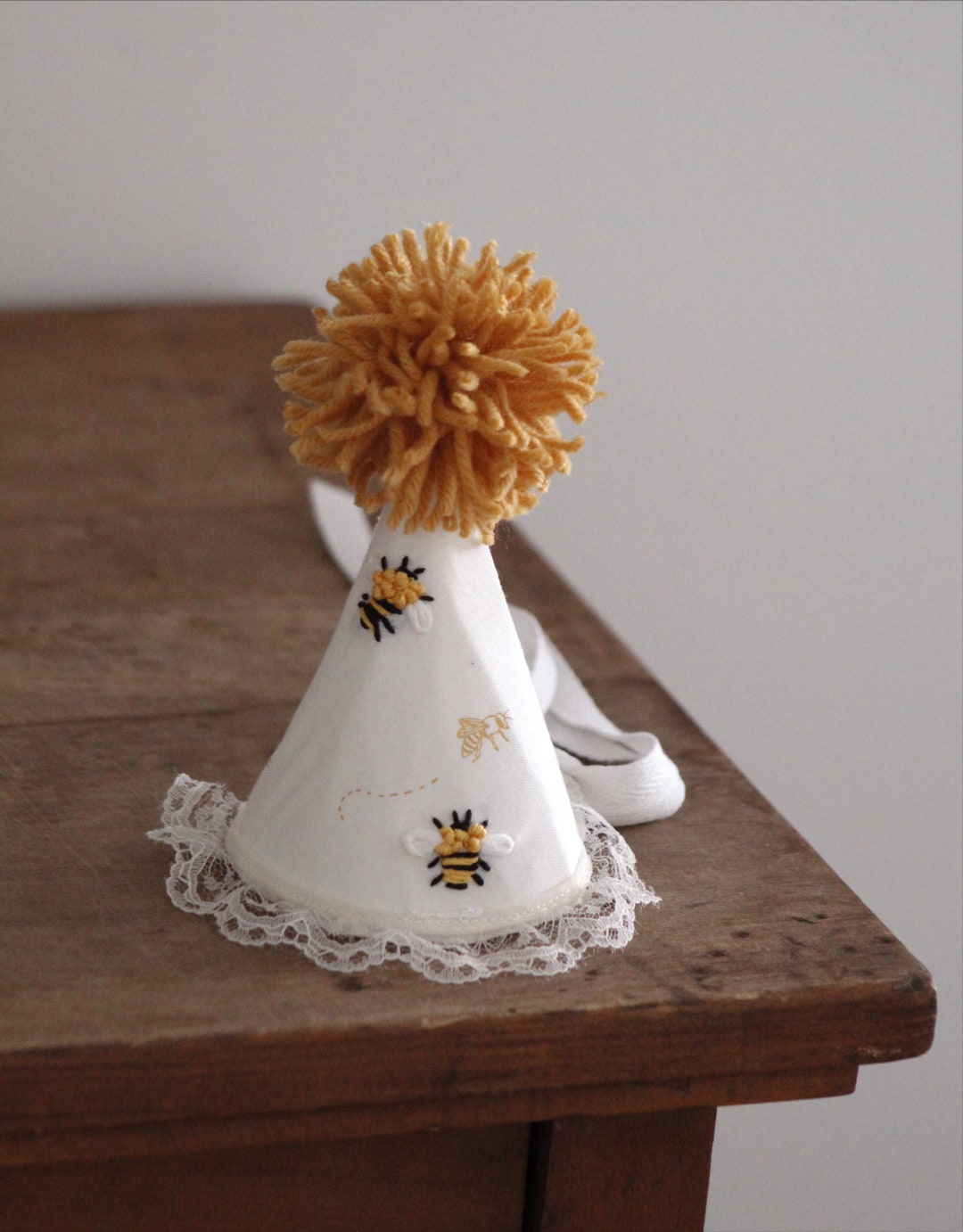 Mini Party Hat, Mini Party Hat With Embroidery, Vintage Birthday Hat ...