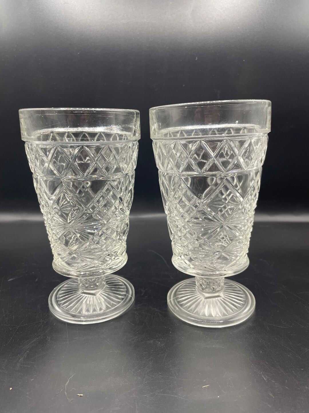 Vintage 1950 Hazel Atlas Stemware Glass Big Top Peanut Butter Iced Tea - Etsy