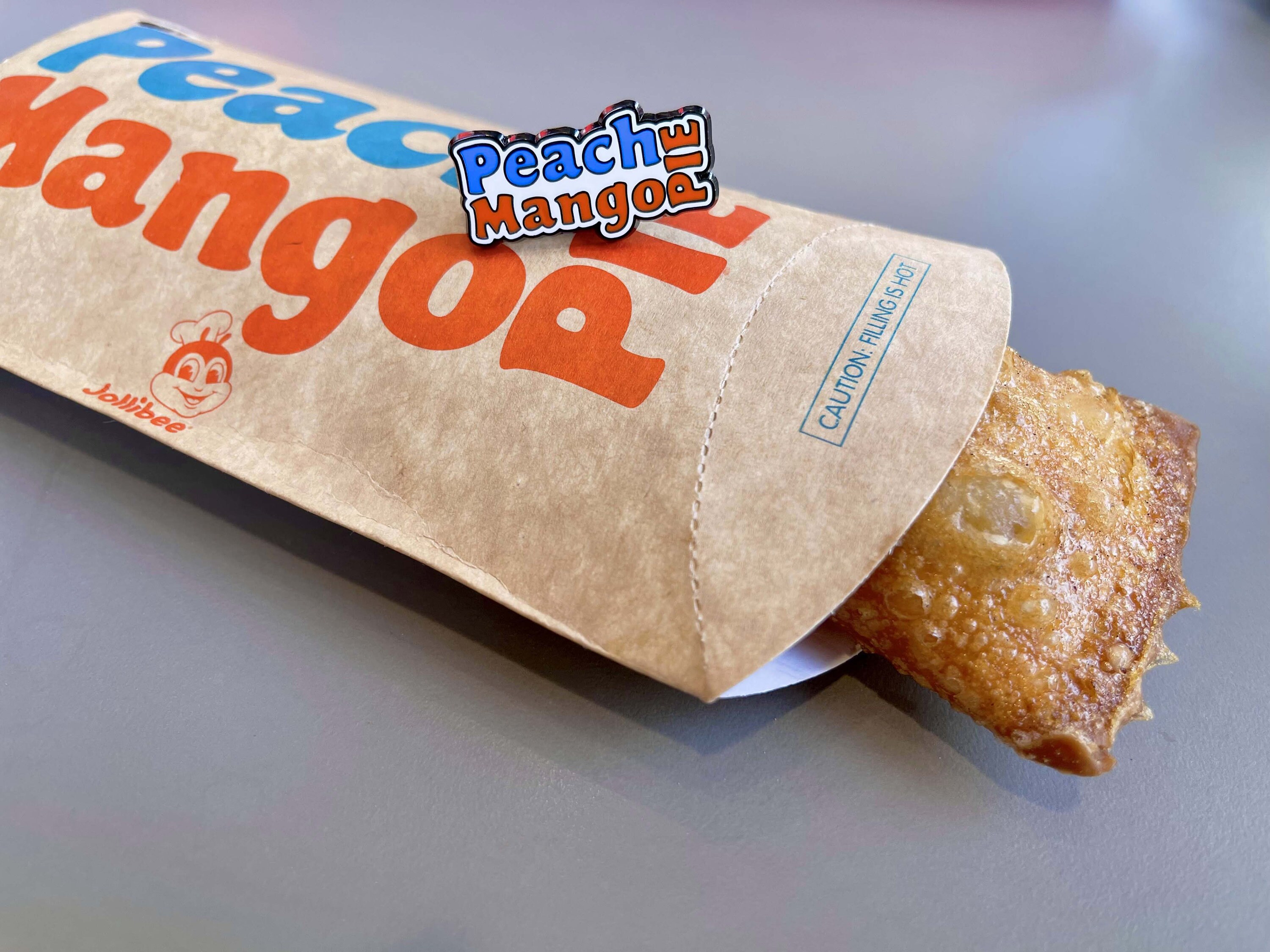 Peach Mango Pie Hard Enamel Pin, Jollibee, Chicken Joy, Philippines ...