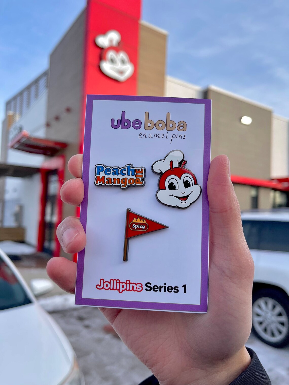 Jollibee Enamel Pin Set, Peach Mango Pie, Spicy Flag, Filipino Pins ...