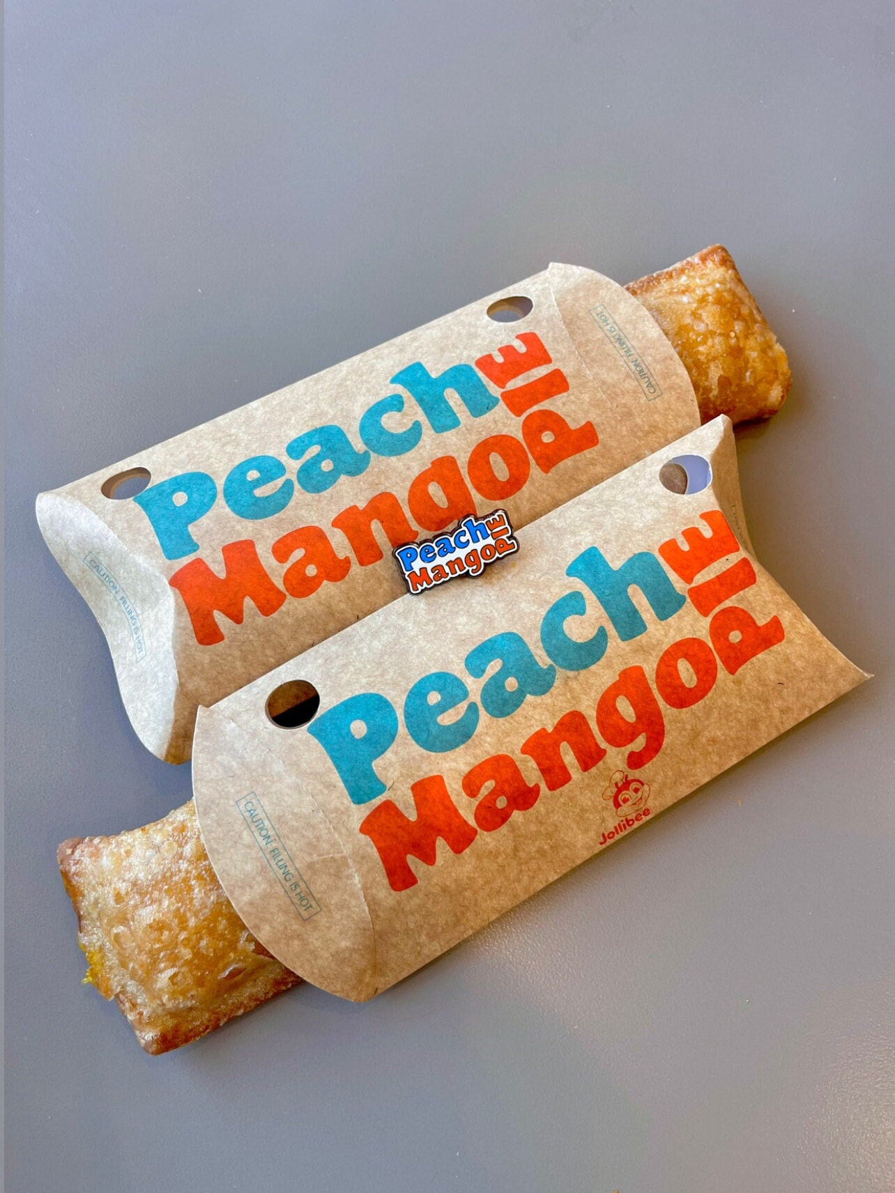 Peach Mango Pie Hard Enamel Pin, Jollibee, Chicken Joy, Philippines ...