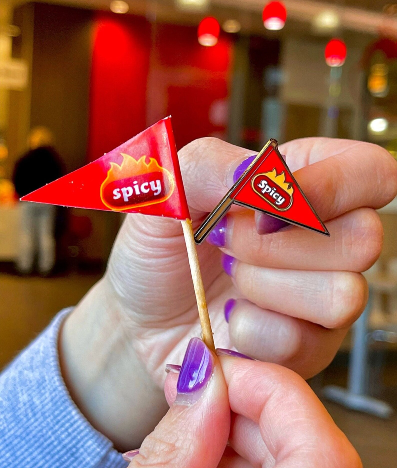 Spicy Flag Hard Enamel Pin, Jollibee, Chicken Joy, Philippines, Pinoy ...