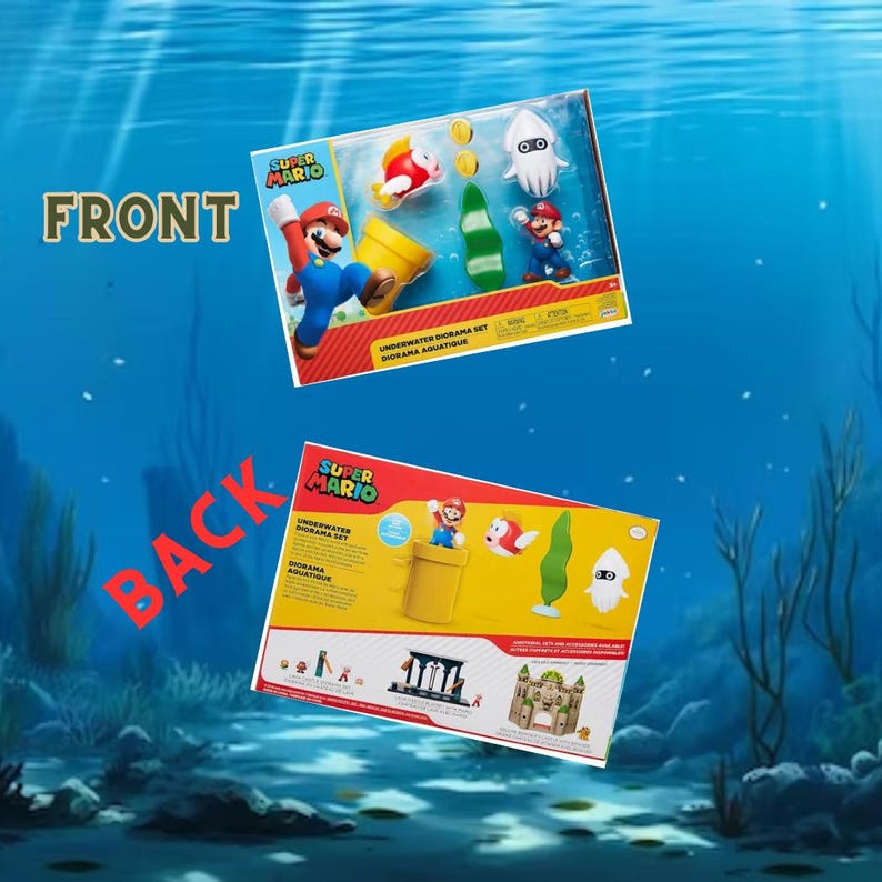 Mario Boo Mansion & Underwater Diorama Playset - Etsy