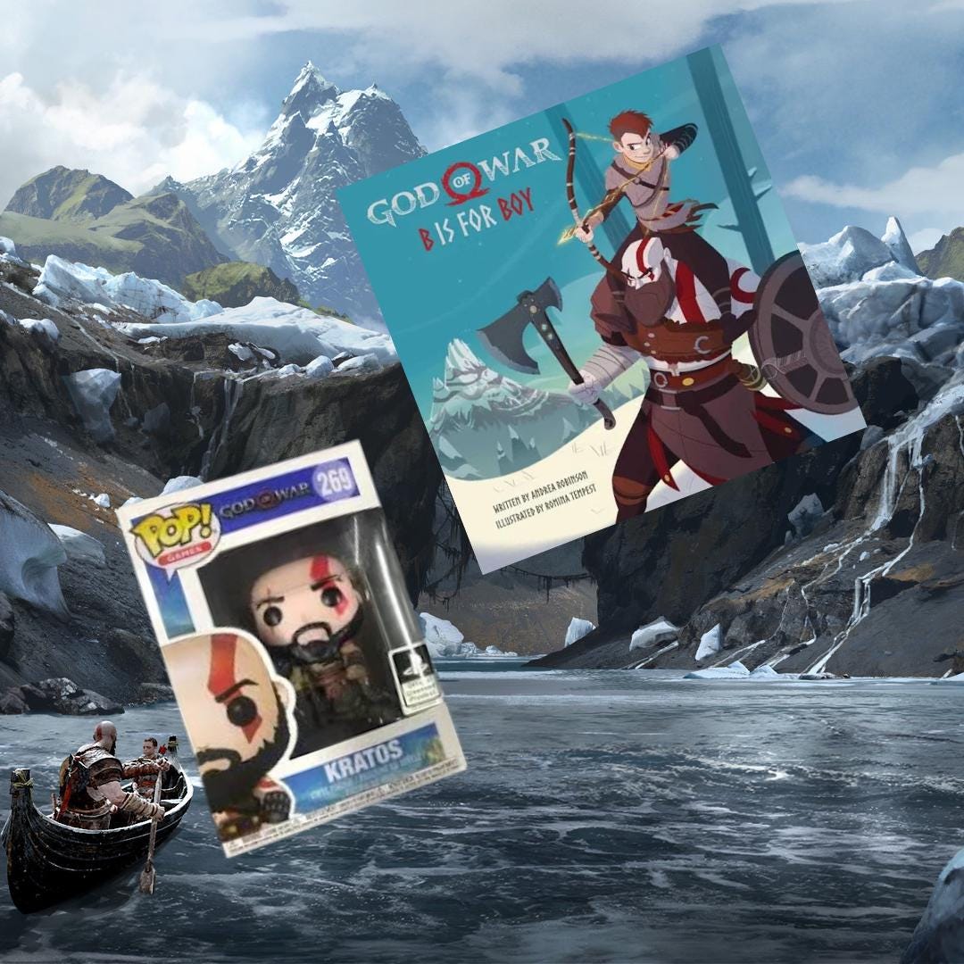 Funko Pop God of War Kratos and God of War B is for Boy Book ...